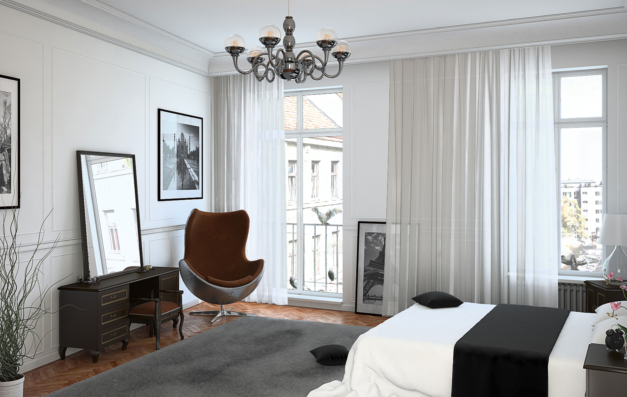 Dormitor Micul Paris - Renderthing